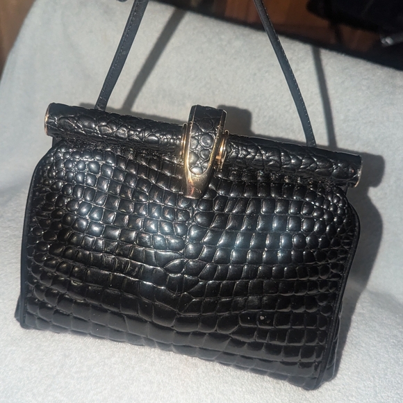 Susan Gail | Bags | Vintage Susan Gail Black Patent Leather Croc ...